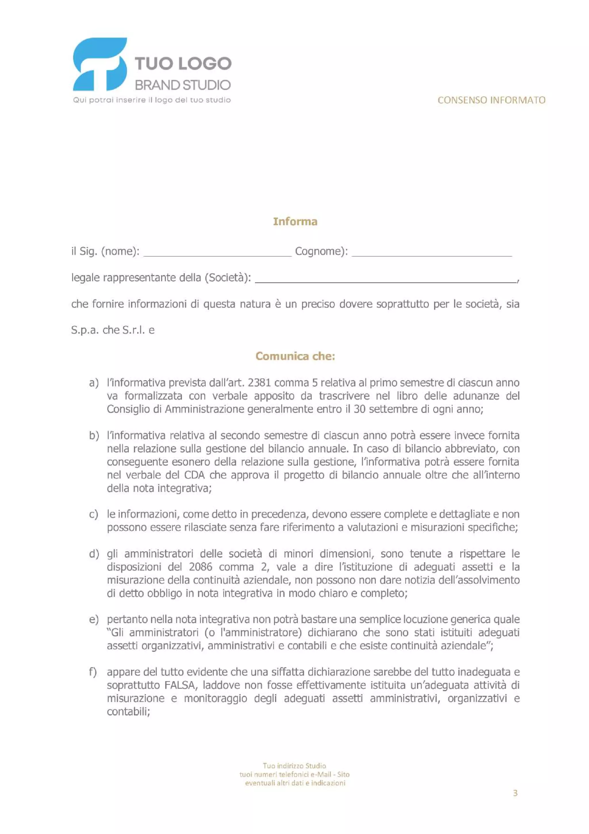 Consenso informato brandizzato | PDF