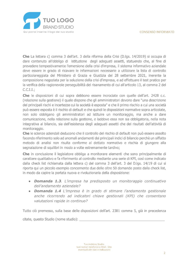 Consenso informato brandizzato | PDF