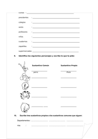 VERBOS SUSTANTIVOS TALLER Y RESPUESTAS.................. | PDF