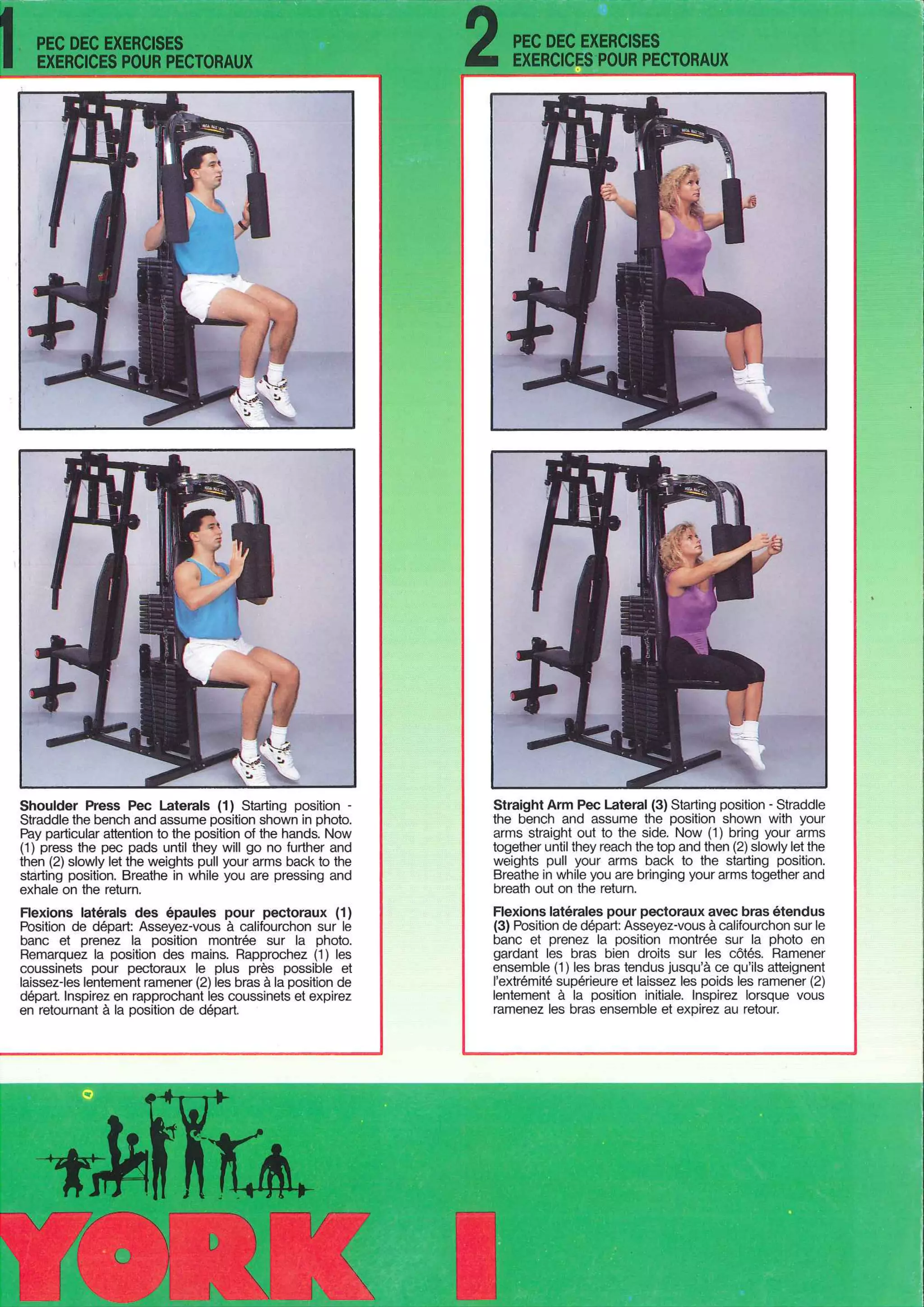 York Mega Max 3001 Gym Workout Chart | PDF