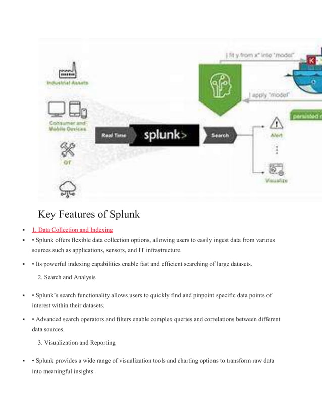 Know more about it :- Splunk | PDF