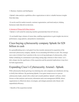 Know more about it :- Splunk | DOCX