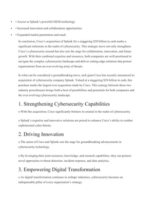 Know more about it :- Splunk | DOCX