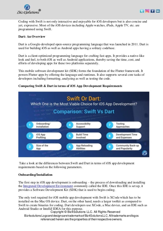 Swift Or Dart Which One Is The Most Viable Choice For Ios App Development Pdf