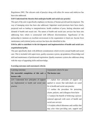Unit 2: Principles of Health and Social Care Practice | PDF