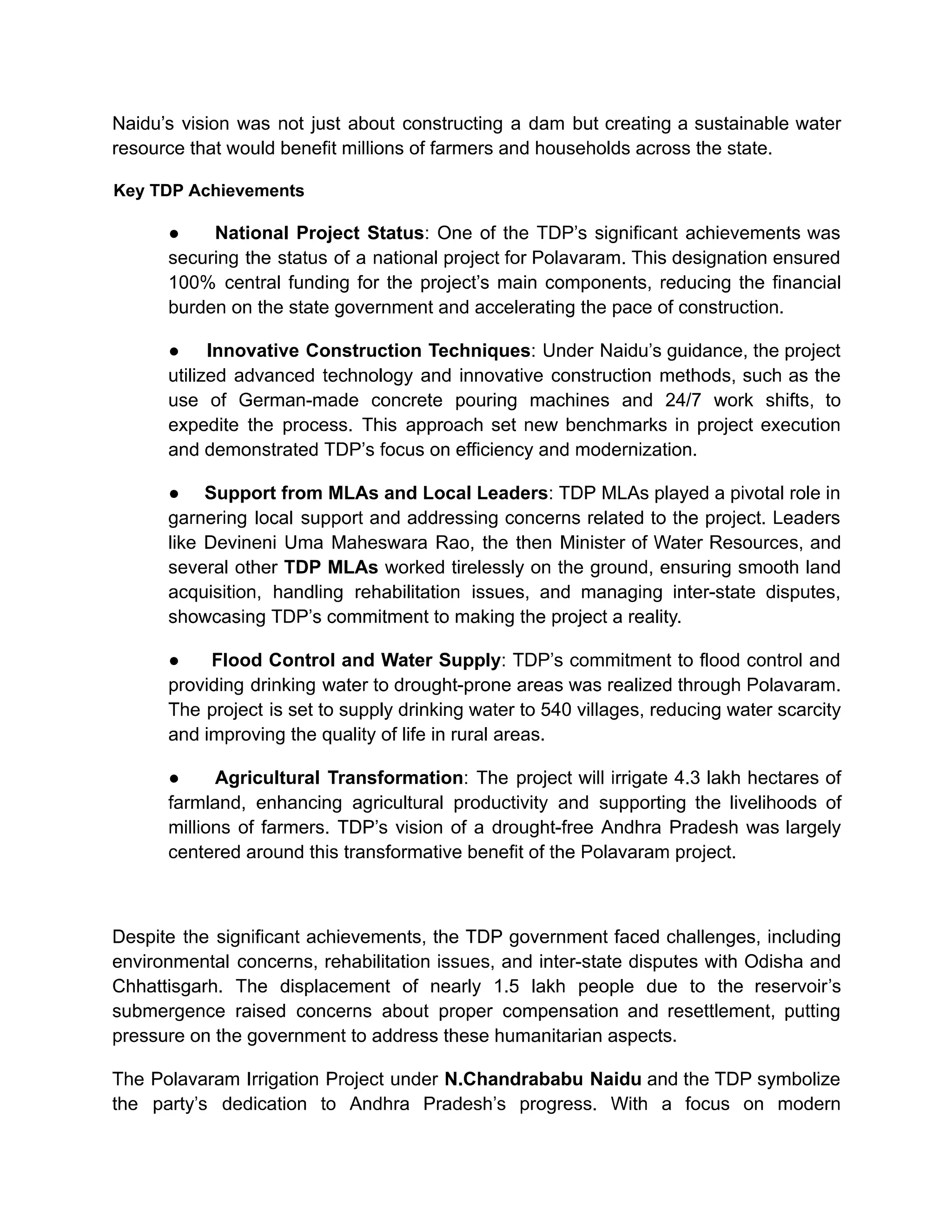 Polavaram Irrigation Project in Andhra Pradesh | PDF