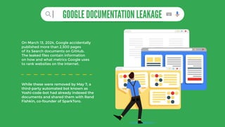 Google's Documentation Leak Reveals Secrets to Search Ranking | PPT