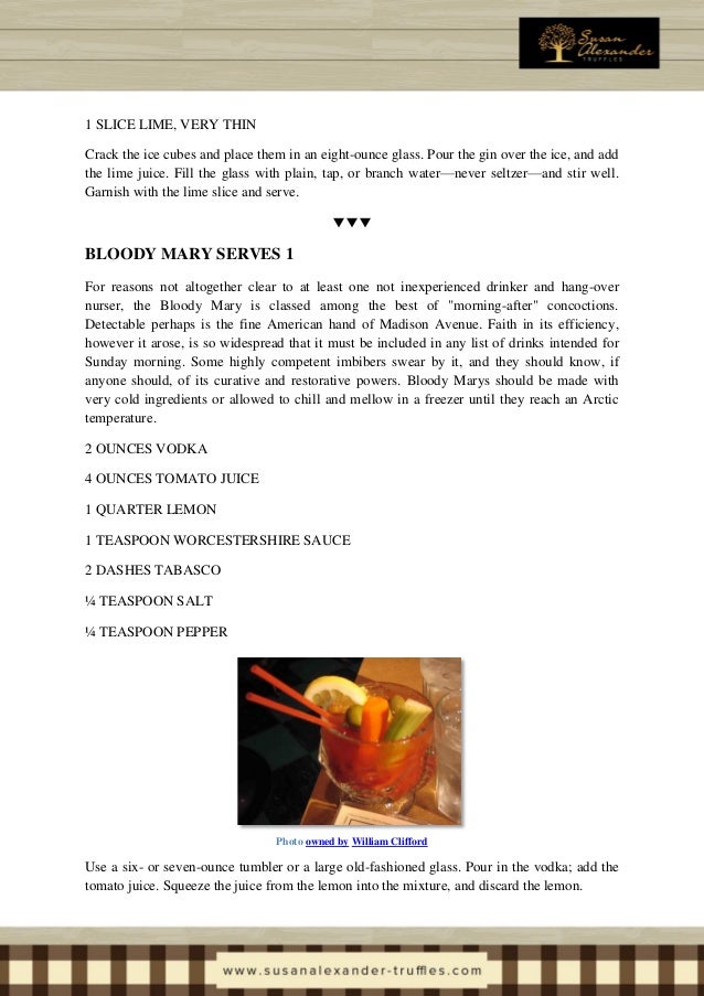 Drinks 101 14 Cocktail And Mixed Drink Recipes