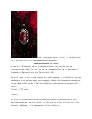 AC Milan: A Storied Legacy of Excellence | PDF