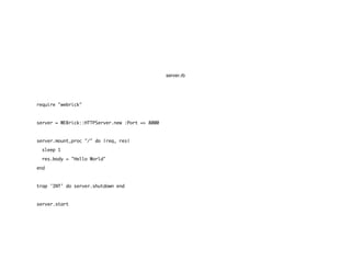 Ruby Concurrency & Threads | PPT
