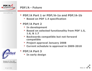 PDF/A: An Introduction to the PDF ISO Standard for Long Term Document ...