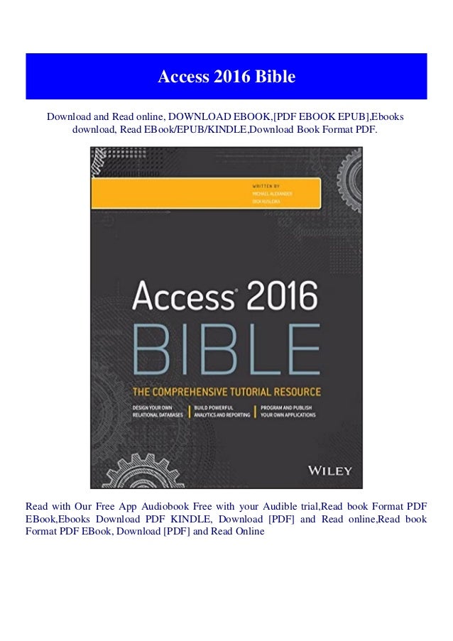 ms access book pdf download