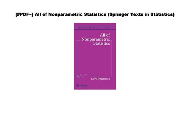 [doc] All Of Nonparametric Statistics Springer Texts In Statistics