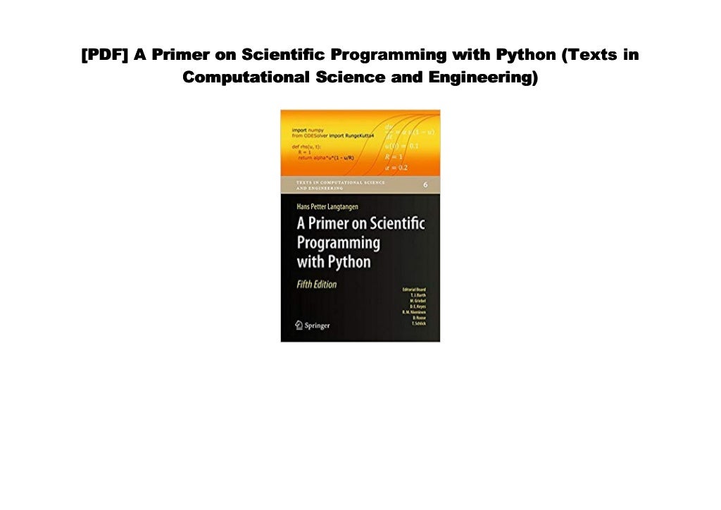 [Read] A Primer on Scientific Programming with Python (Texts in ...