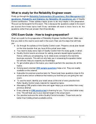 [PDF] ASQ Certified Reliability Engineer (CRE) Certification Exam