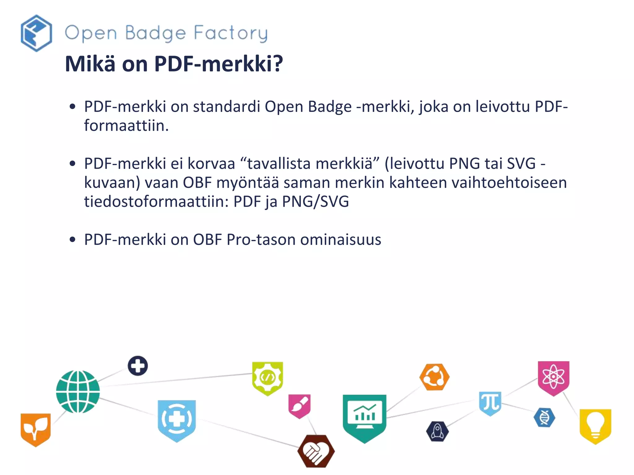 PDF-osaamismerkkien esittely | PPTX