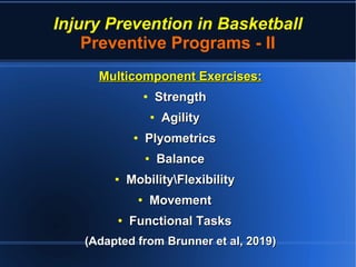 Injury Prevention in Basketball | PDF