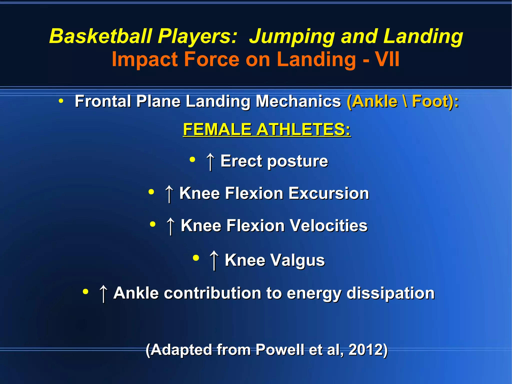 Basketball Players: Jumping and Landing | PDF