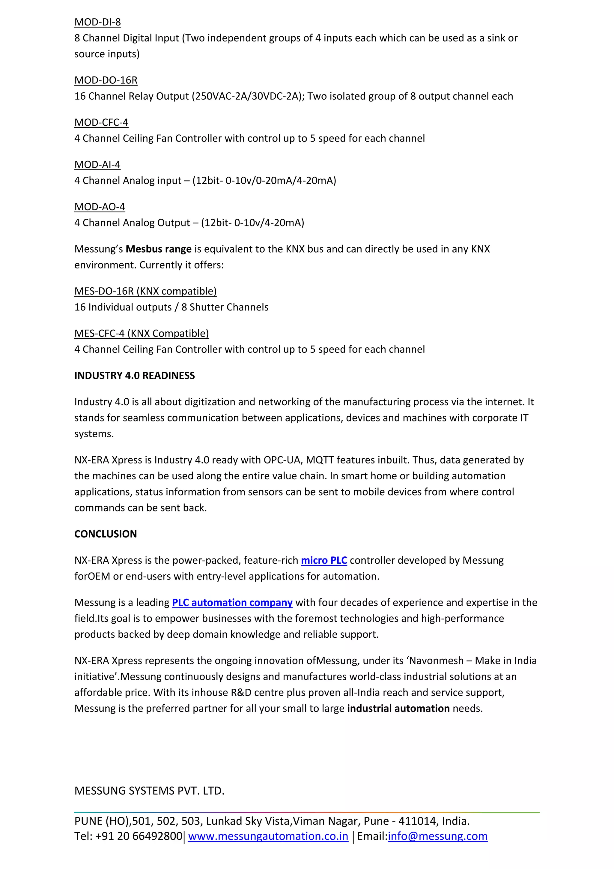 COMPACT PLC WITH HIGH EXPANDABILITY: NX-ERA XPRESS | PDF