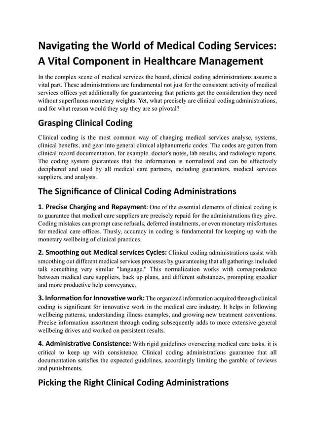 Affordable Medical Coding Services|Best Medical Coding Services near me ...