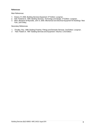 SEM 4 : BUILDING SERVICES MODULE OUTLINE | PDF