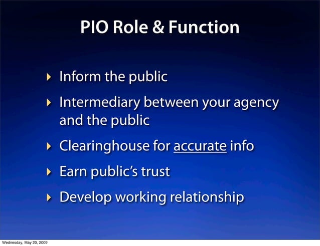 JIC & PIO Role and Function | PPT
