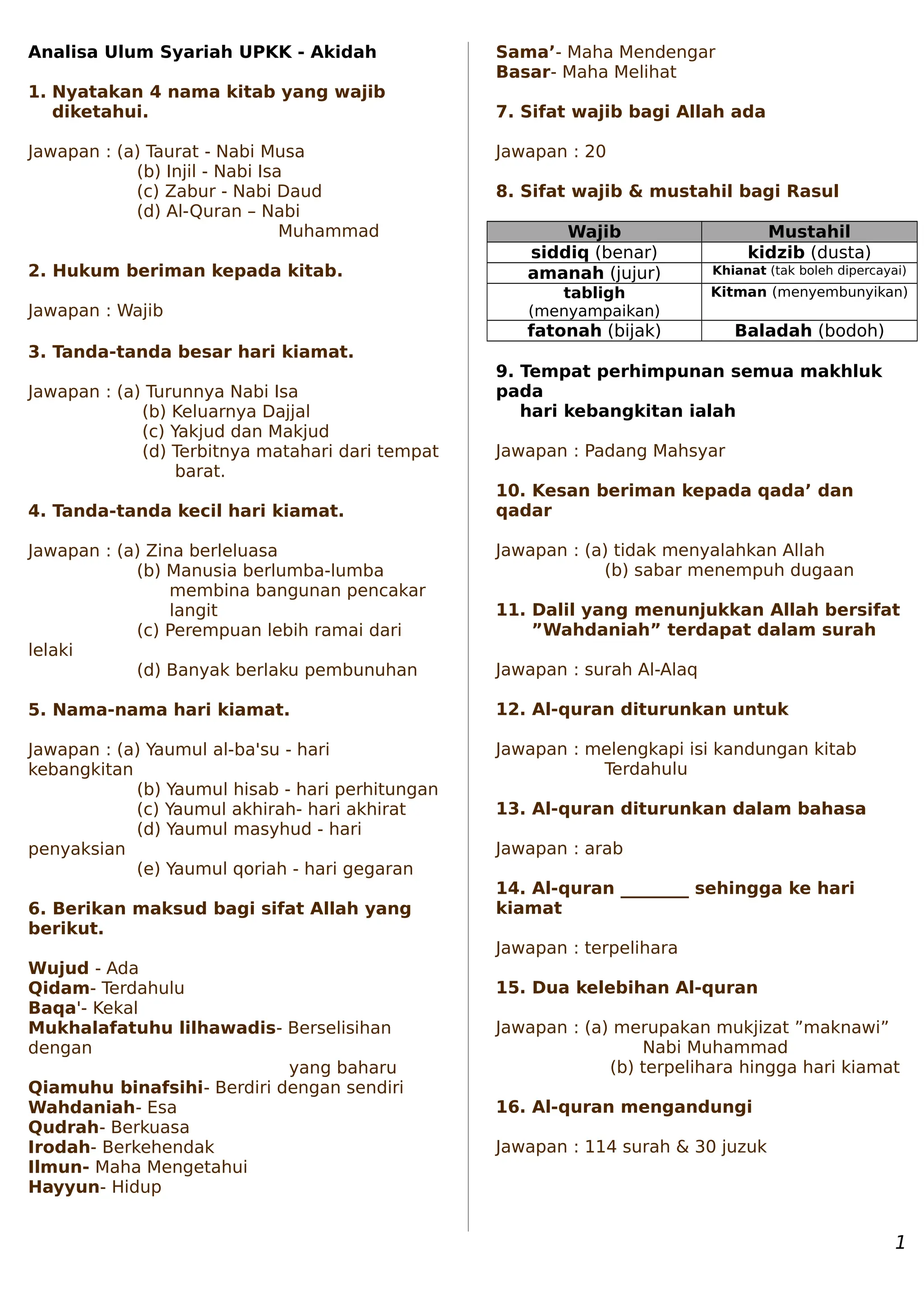 nota padat upkk | PDF