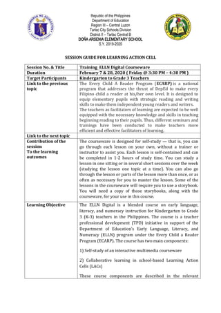 Early Language Literacy and Numeracy Power Point Presentation | PDF