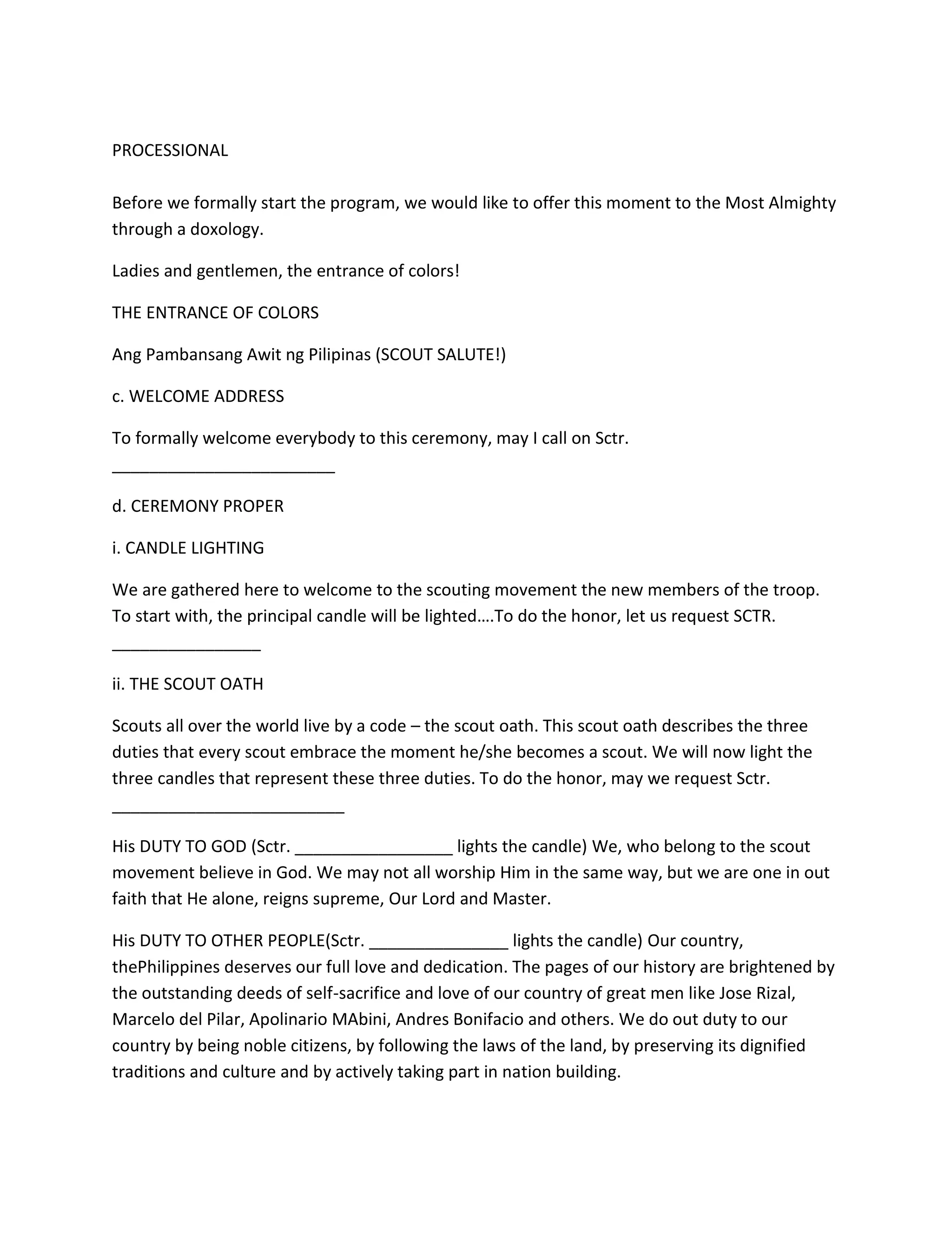 Sample Investiture-ceremonies in the Philippines | PDF