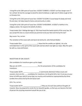 Sample Investiture-ceremonies in the Philippines | PDF