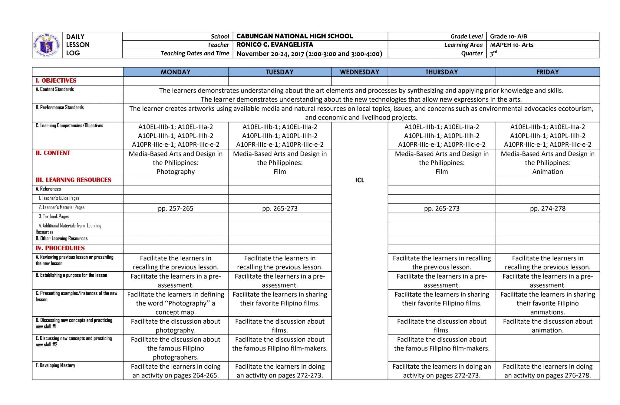 Mapeh grade 10 complete DLL free download | PDF