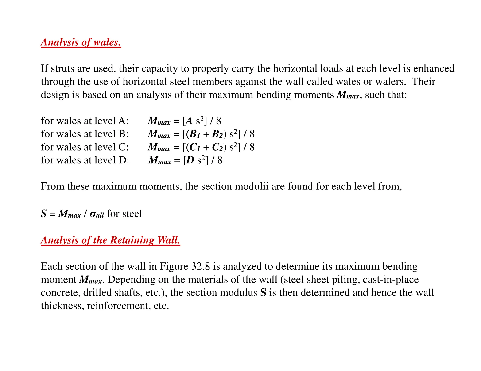 Braced cut excavations design and problems ppt | PDF