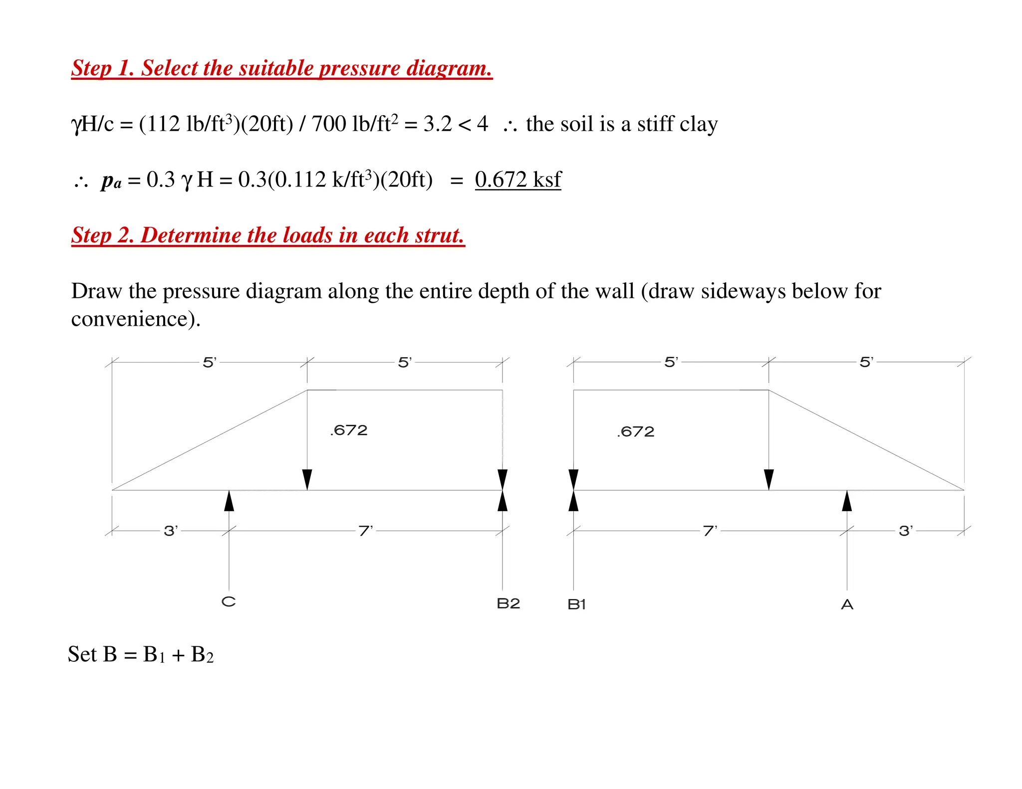 Braced cut excavations design and problems ppt | PDF