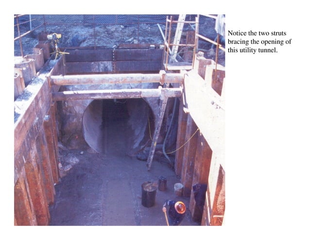 Braced cut excavations design and problems ppt | PDF
