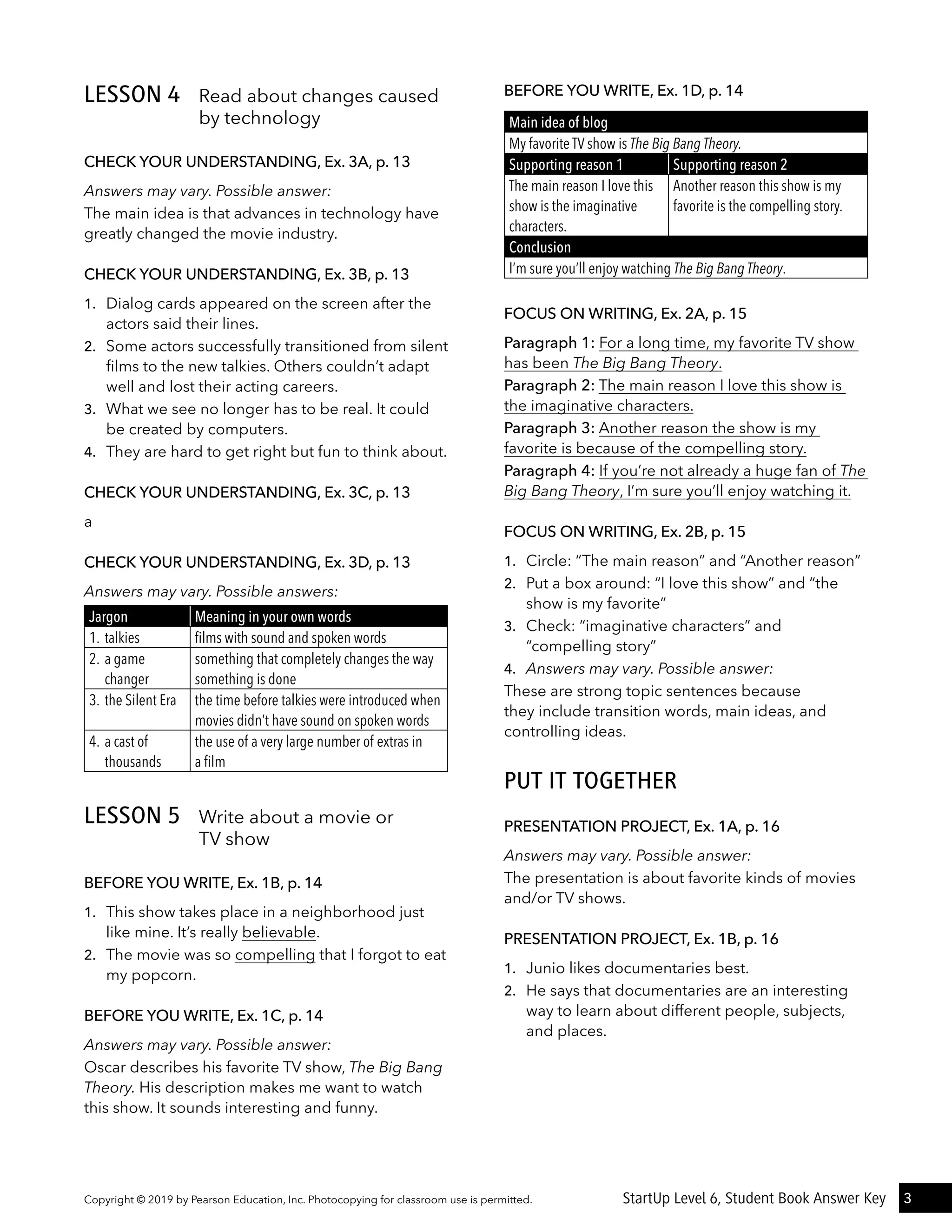 Answer of start up 6 - ingles book for students | PDF