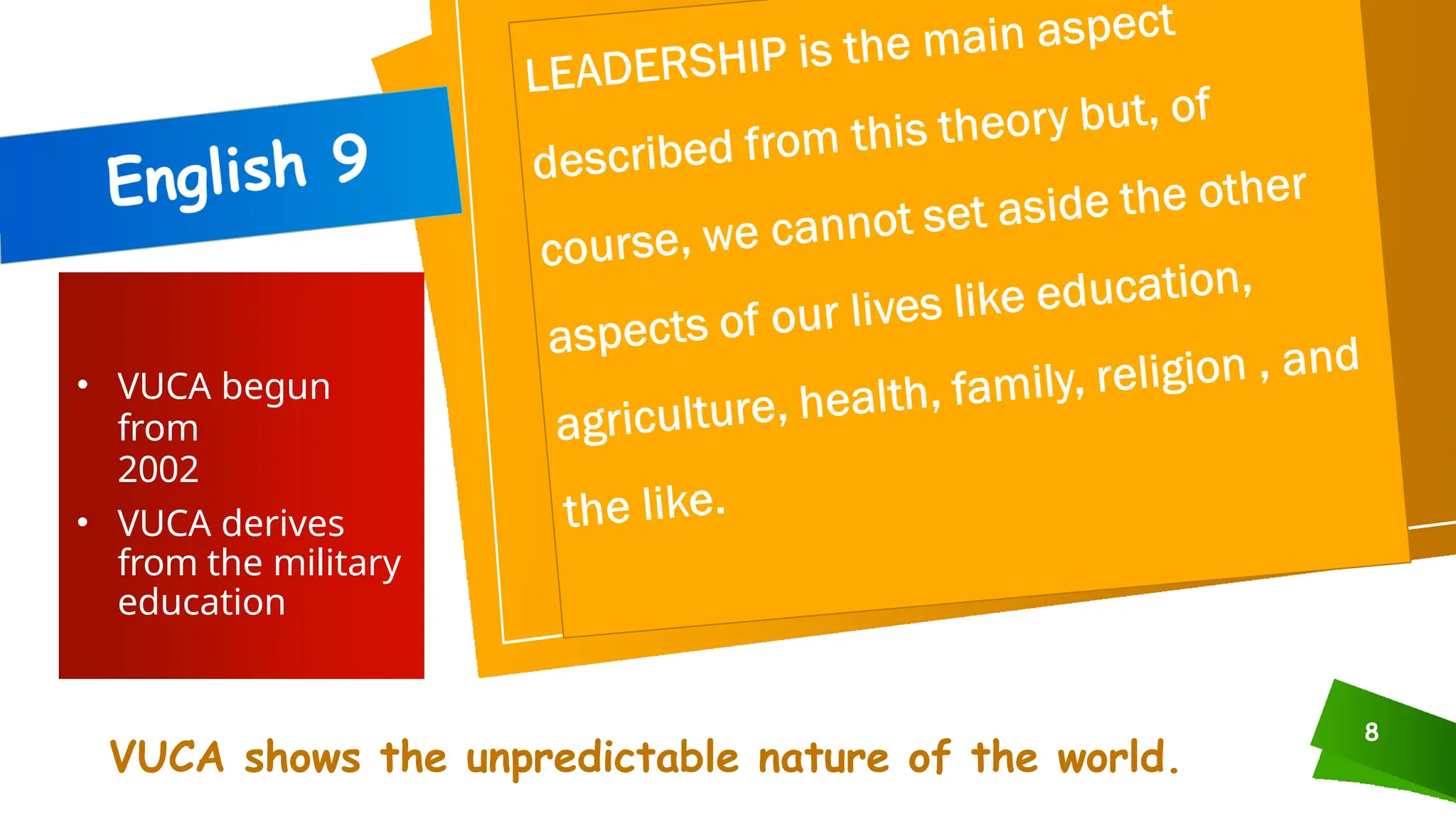 VUCA: Unchanging Values in the VUCA World | PPTX