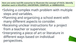 VUCA: Unchanging Values in the VUCA World | PPTX