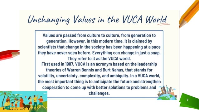 VUCA: Unchanging Values in the VUCA World | PPTX