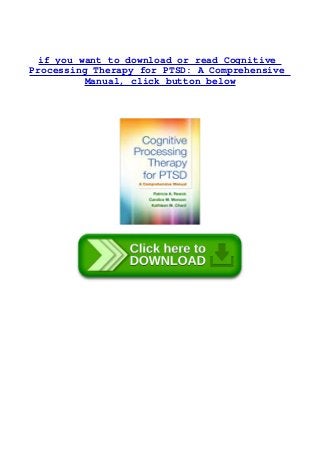 Cognitive Processing Therapy Patient Workbook