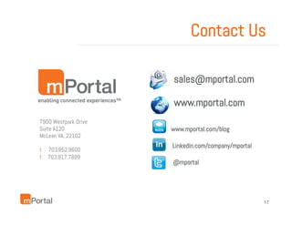 mPortal Company Overview - Mobile Experience Platform | PDF