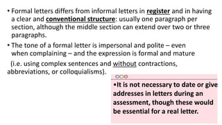 Formal Letter for IGCSE EFL/English Language B | PDF