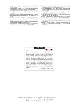 Choreoacantocytosis | PDF