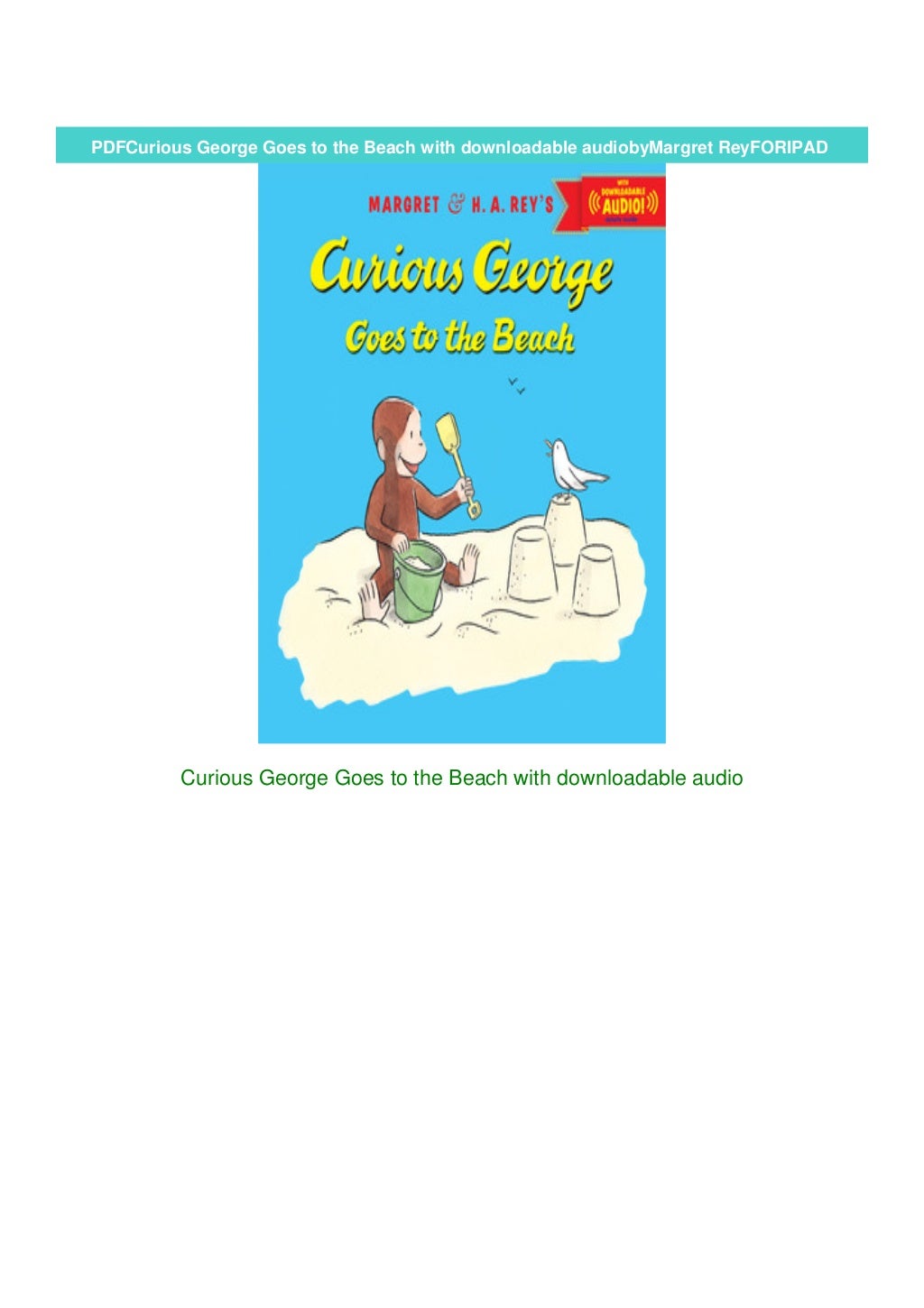 PDFCurious George Goes to the Beach with downloadable audiobyMargret ...