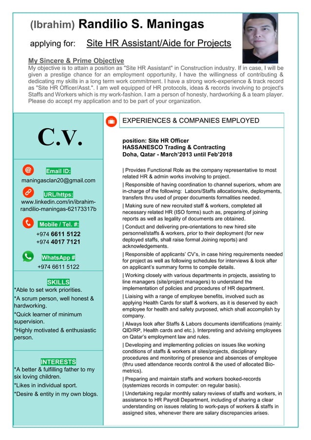 CV site hr asst-Ibrahim Randilio | PDF