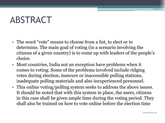 Online Voting System-using Advanced Java | PDF
