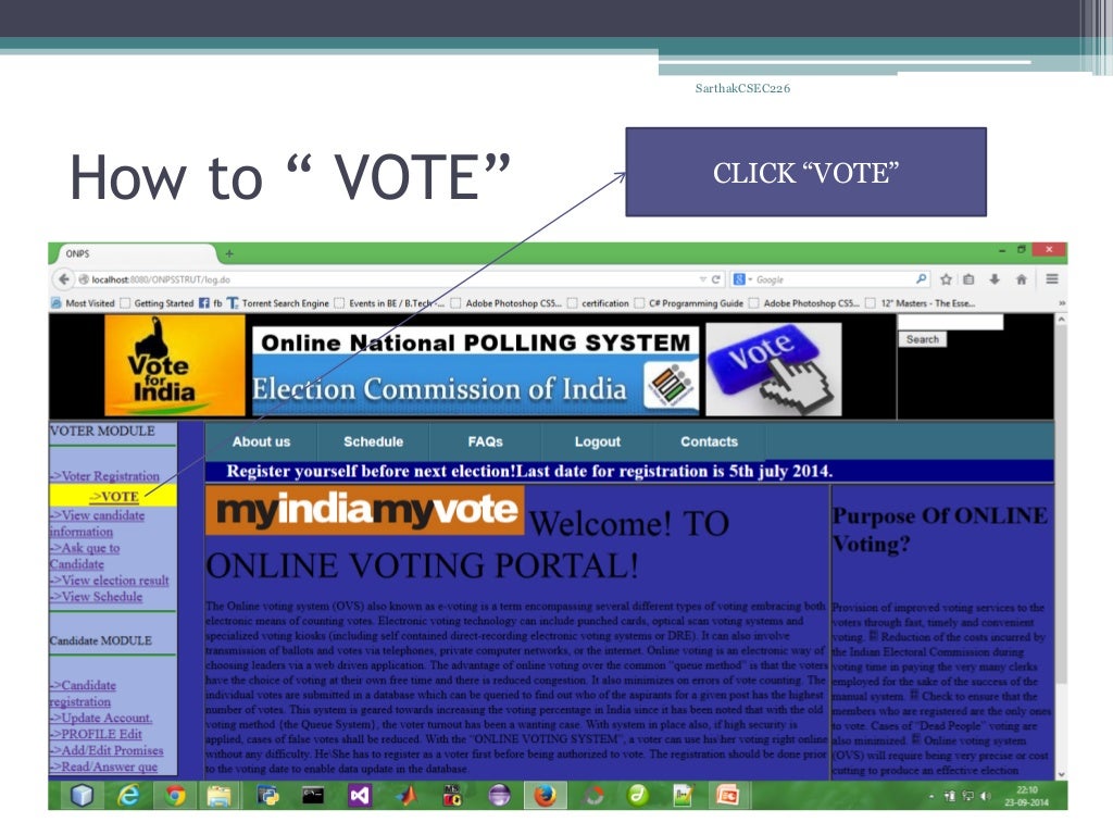Online Voting System Using Advanced Java