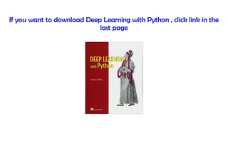 [PDF] Deep Learning with Python | PDF