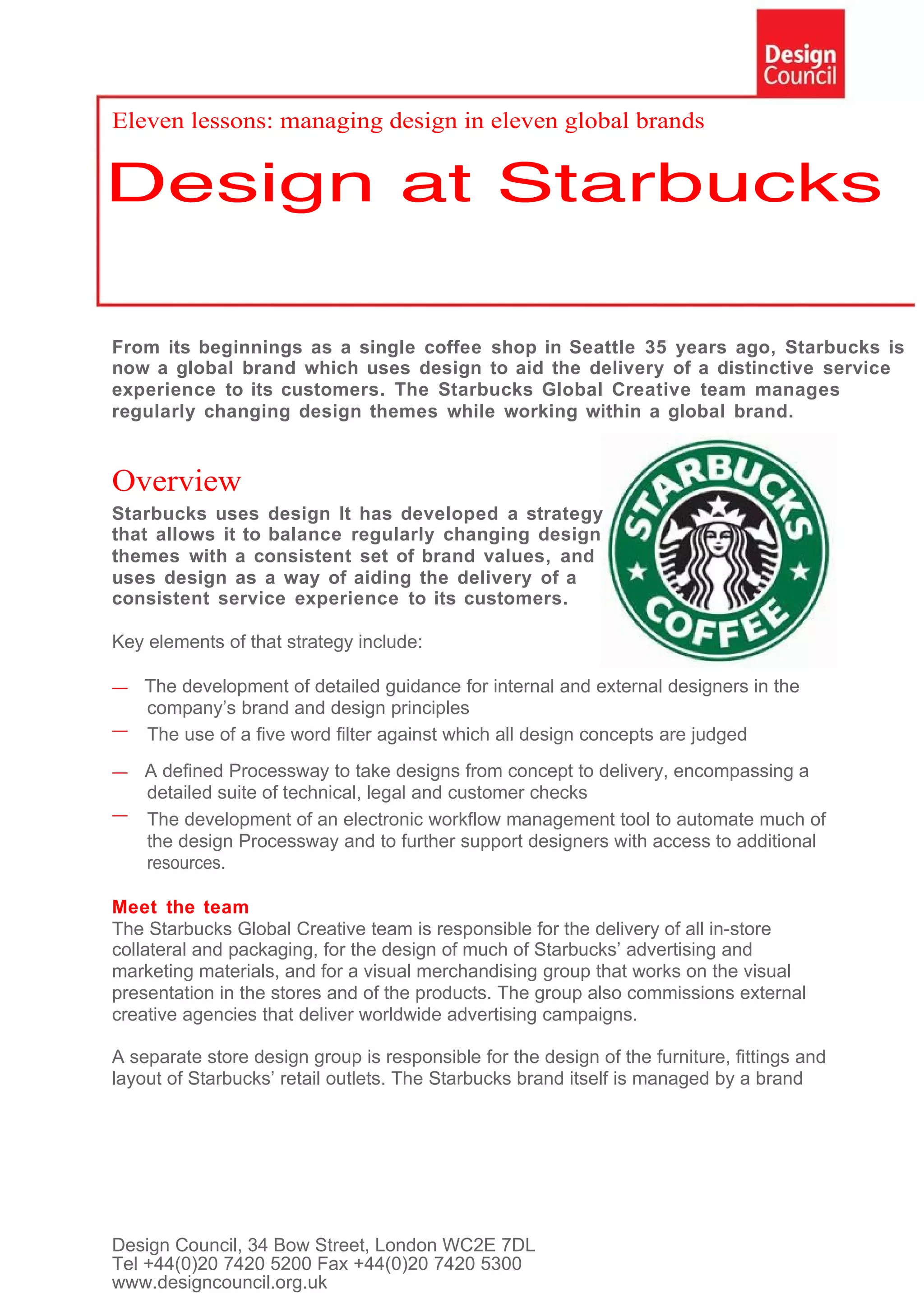 Design at Starbucks | DOC