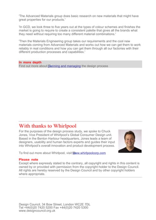 Design at Whirpool | DOC