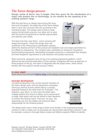 Design at Xerox | PDF